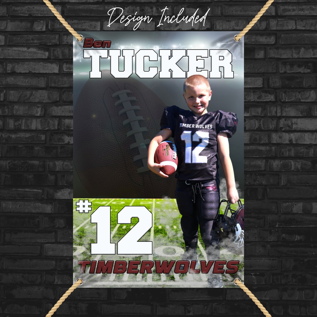 Custom Football Player Banner - Etsy