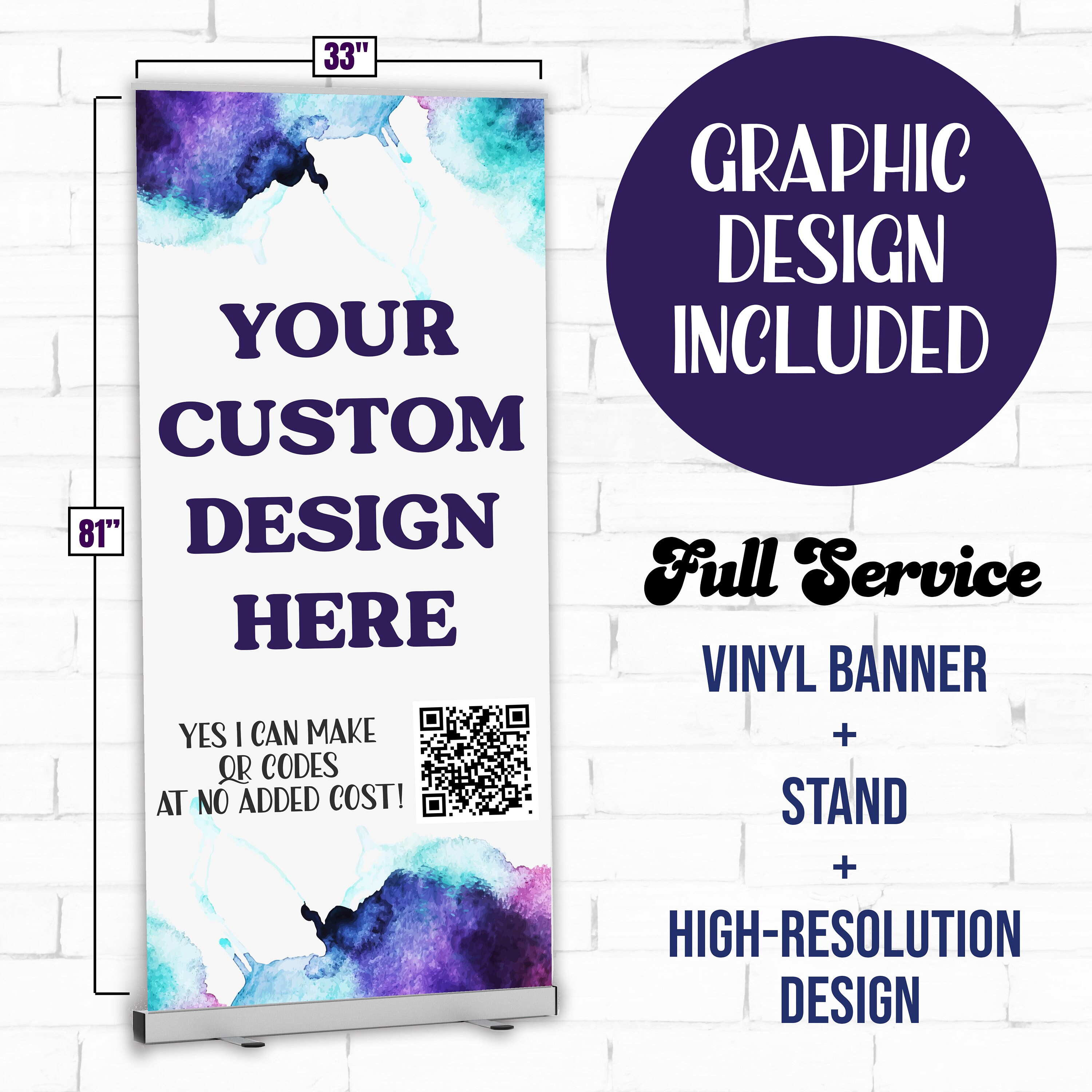 Custom Retractable Pop-up Banner Graphic Design Included - Etsy