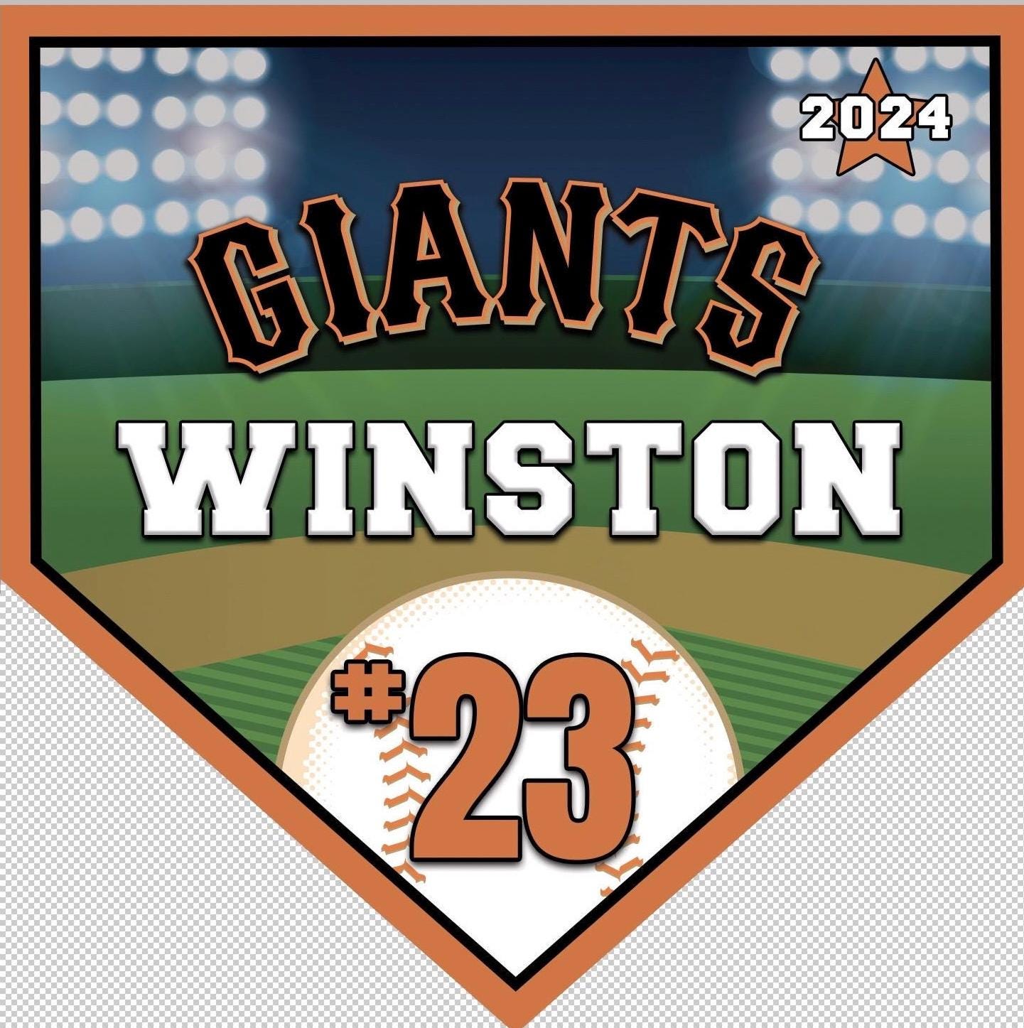 Custom Printed Baseball Home Plate Pennant Banner - Etsy