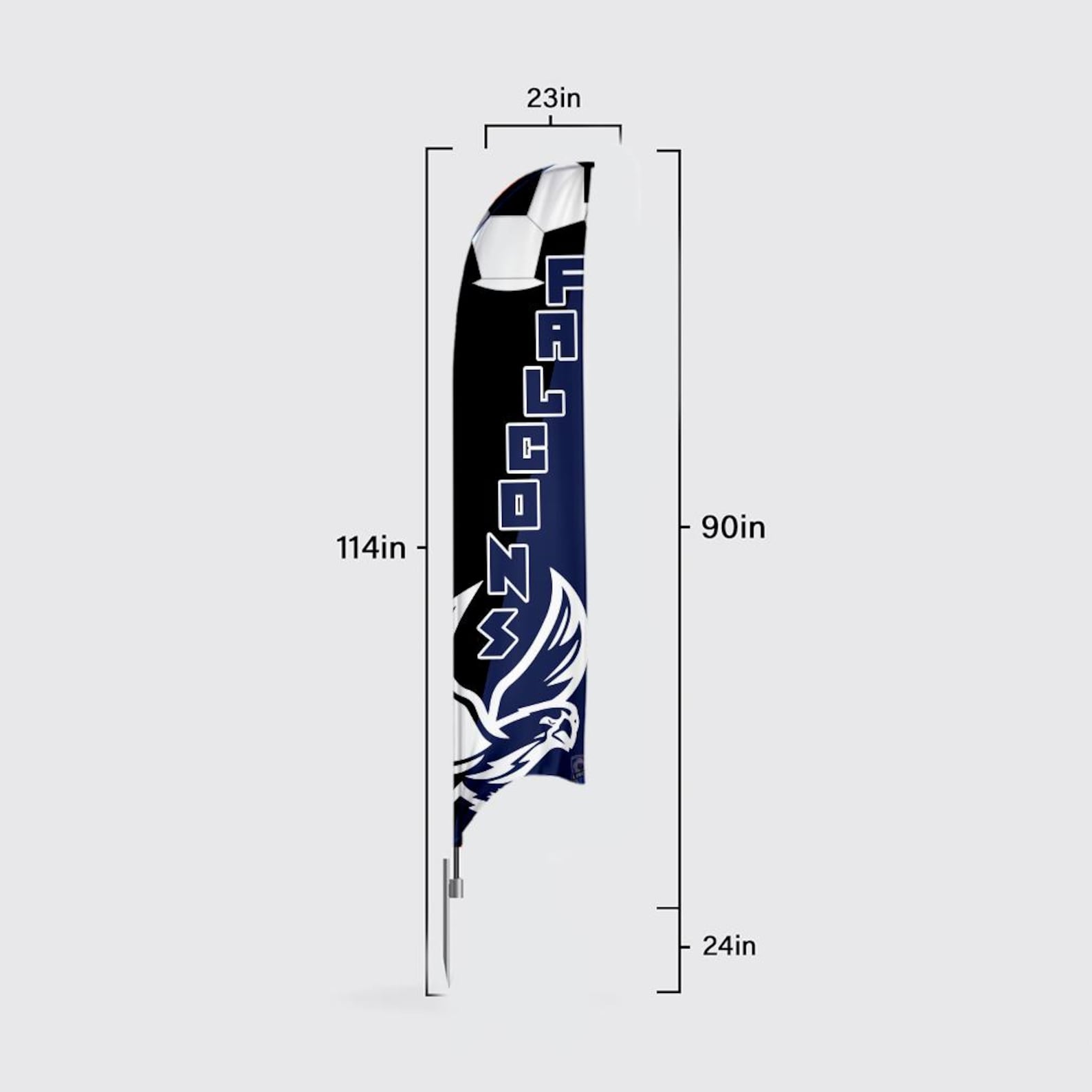 Custom Soccer Feather Flag! Completely Customizable! Flag Only - Etsy
