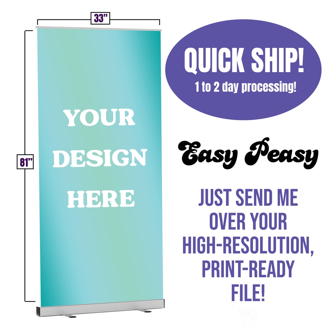 Vendor Show Retractable Pop-up Banner Your Design Printed Here - Etsy