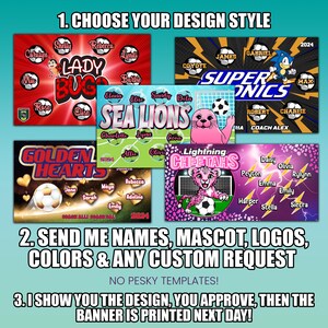 Completely Customizable Soccer Banner - Girls and Boys! Galaxy Soccer ...