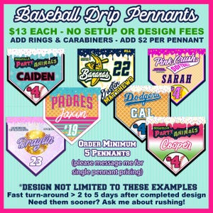 Completely Custom Printed Softball Home Plate Pennant Banner - Pink ...