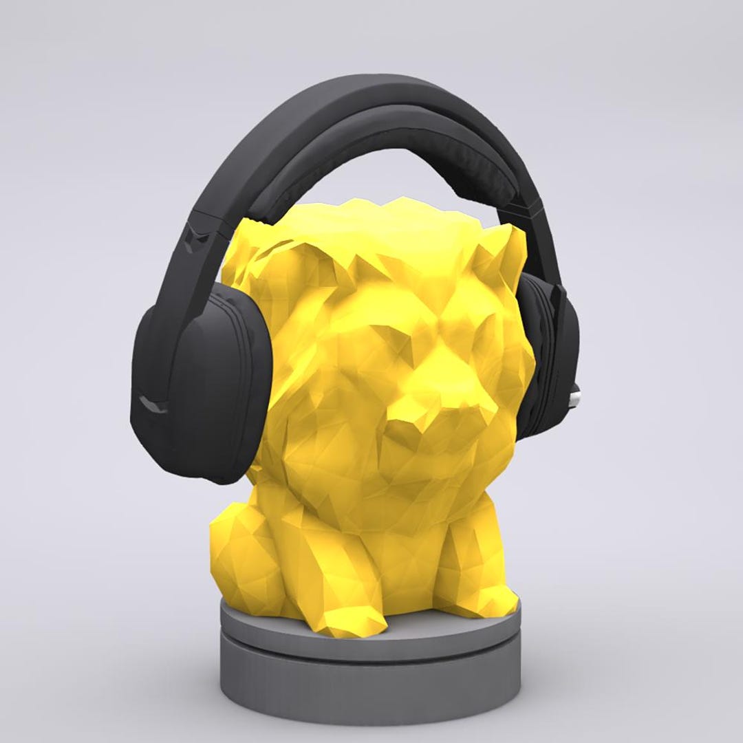 EU Lion Headphone Stand | Cute Lion Headset Holder | Geometric Headset ...
