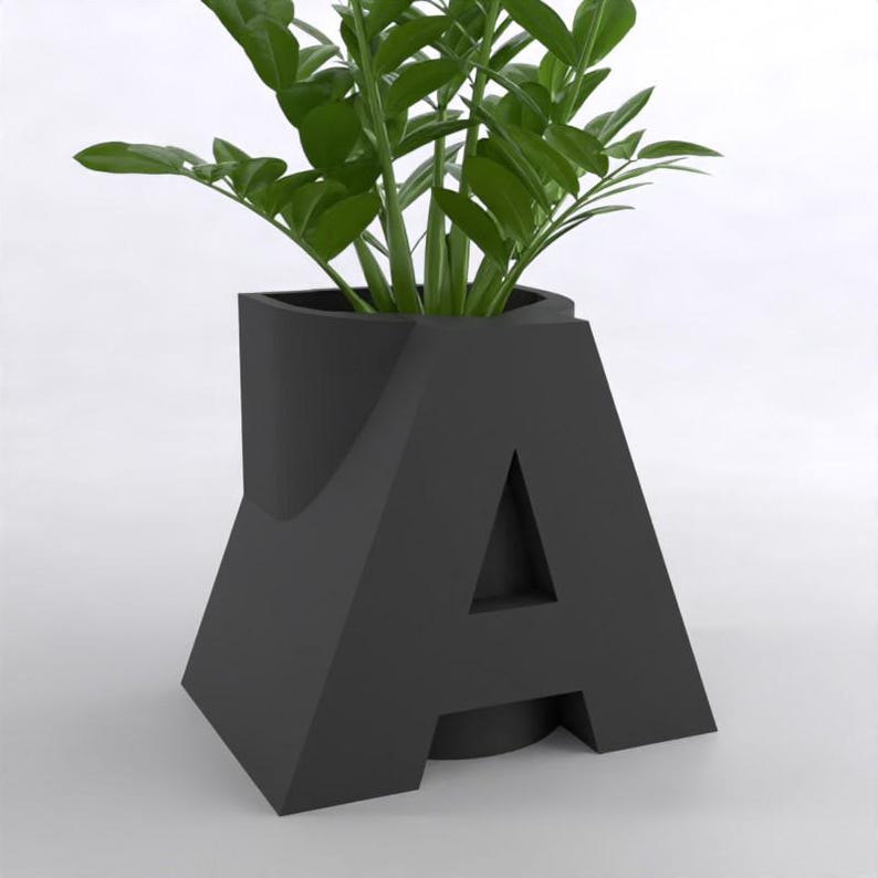 Alphabet Letter Planter - Monogram Pot, Desk Organizer, Candy Bowl - Etsy