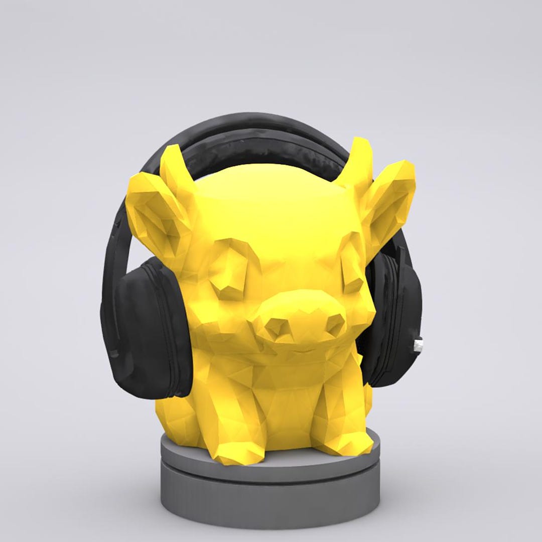 EU Cow Headphone Stand | Cute Cow Headset Holder | Geometric Headset ...
