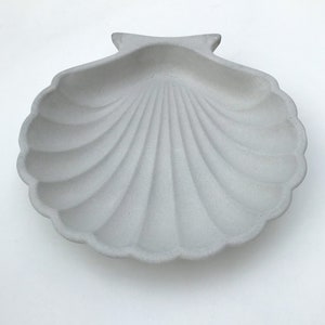 Concrete Clam Shell Dish | Trinket Tray - Etsy UK