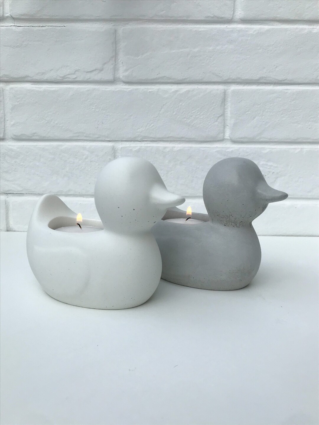 Concrete Duck Tea Light Holder | Bathroom Decor | Candle Holder - Etsy UK