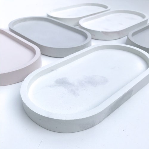 Decorative Marble Oval Tray Round Pot or Coasters trinket - Etsy UK