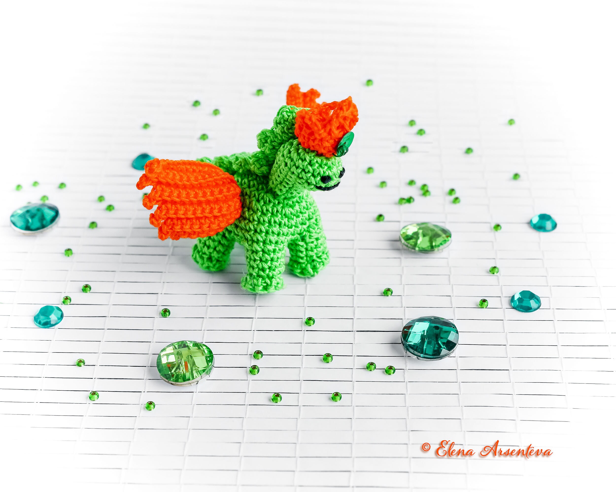 Pdf Pattern. Crochet Mini Dragon With a Crown. Amigurumi Small | Etsy