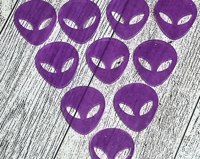 Alien Pom Pom Buttons - 10 | Beanie Buttons - Glow Purple - Etsy