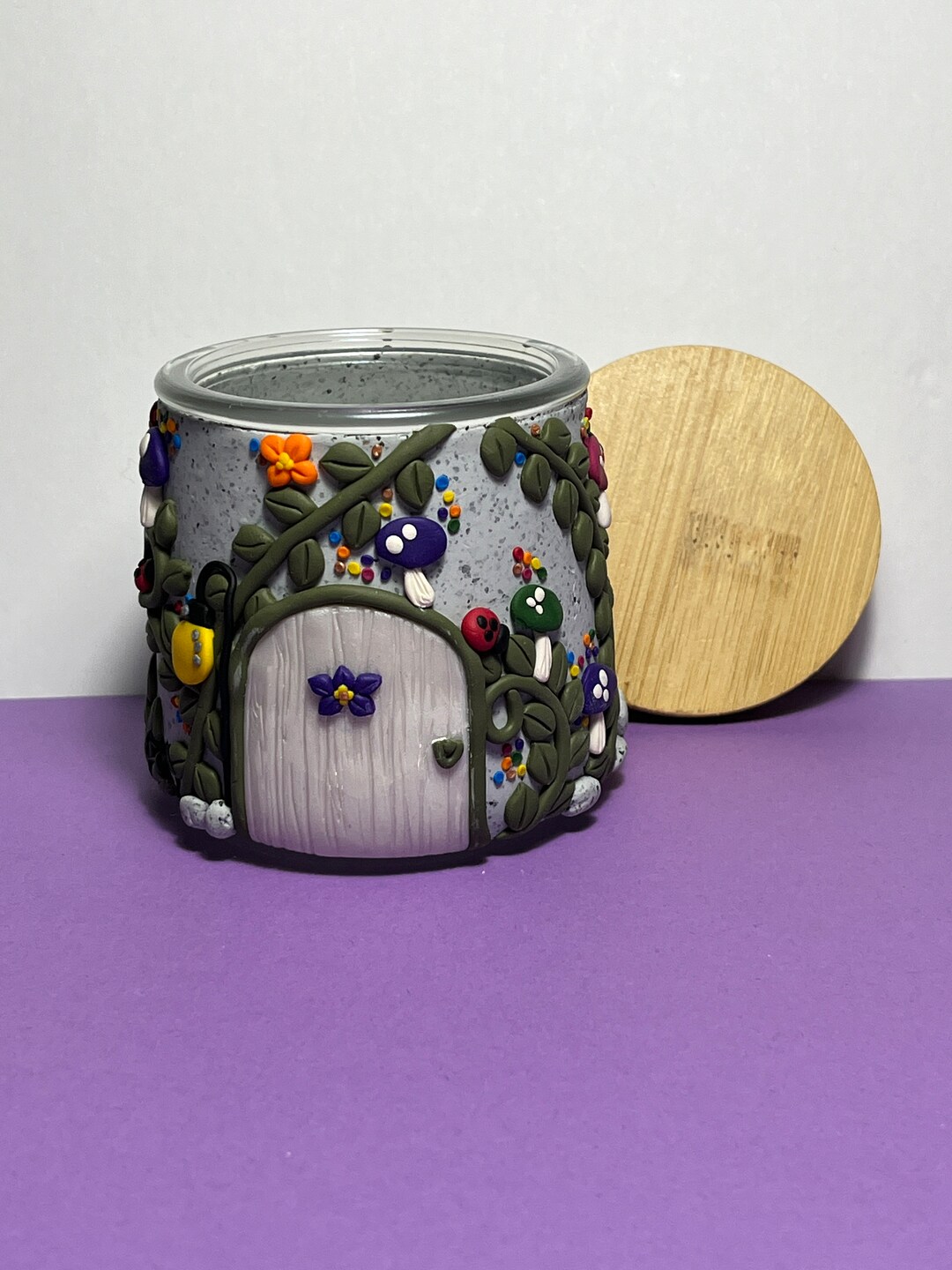 Fairy Door Cottagecore Jar Glass Hide Away Jar Stash - Etsy