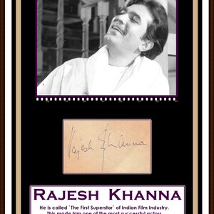 RARE Hand Signed Autograph of Legendary Rajesh Khanna Signature ...