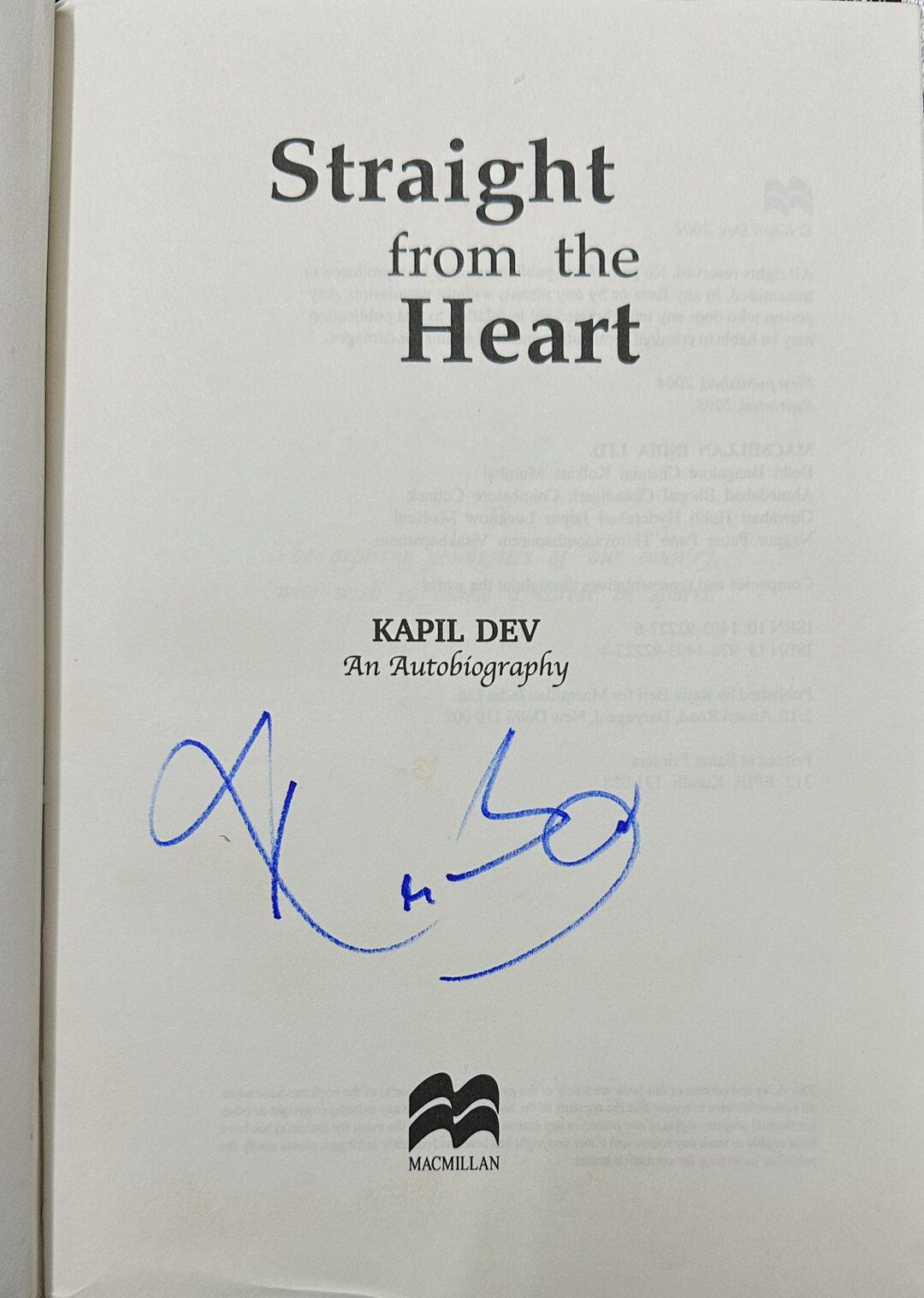 VERY Very RARE HISTORIC Hand Signed Autograph Copy of 'straight From ...