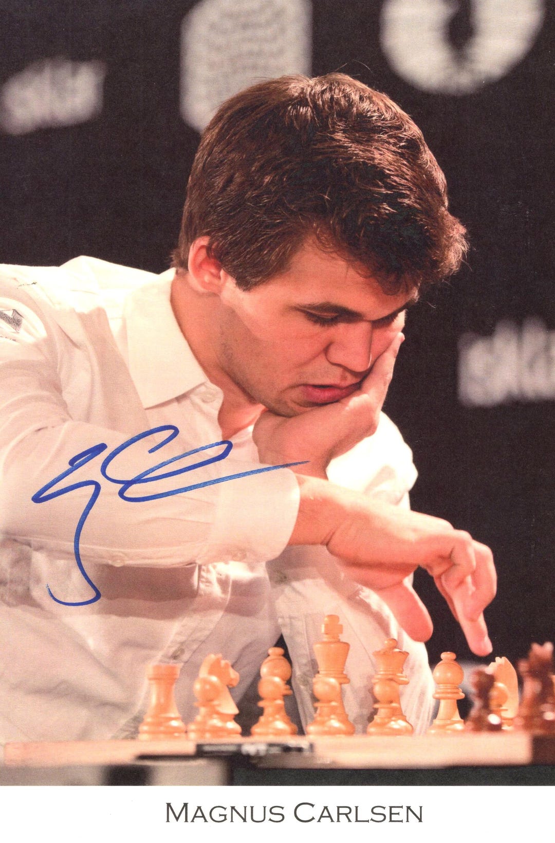 Magnus Carlsen Autographed Big A4 Classic Photo , A Grandmaster's ...