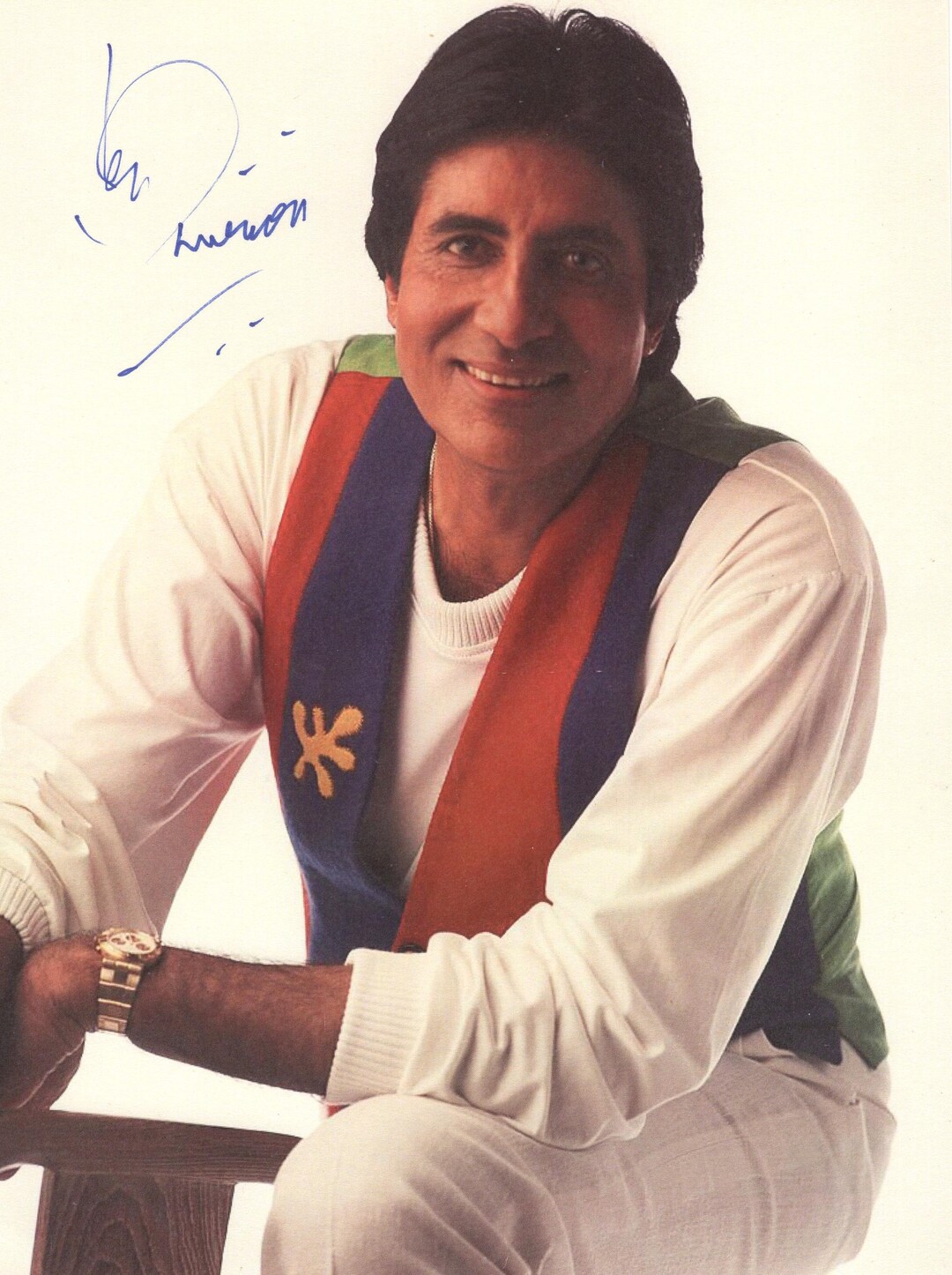 RARE Hand Signed Autographed Photo of Bollywood Actor Amitabh Bachchan ...