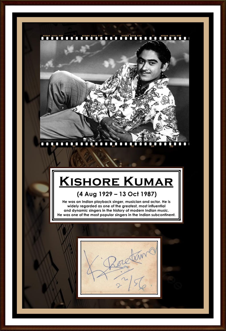 Very Rare Vintage Original Autograph of Legendary Bollywood Playback ...