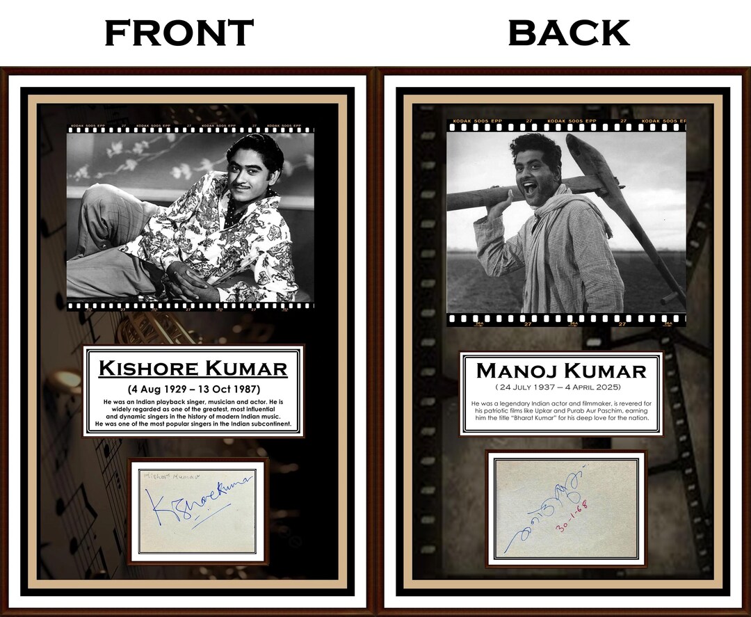 Kishore Kumar and Actor Manoj Kumar Very Rare Vintage Original ...