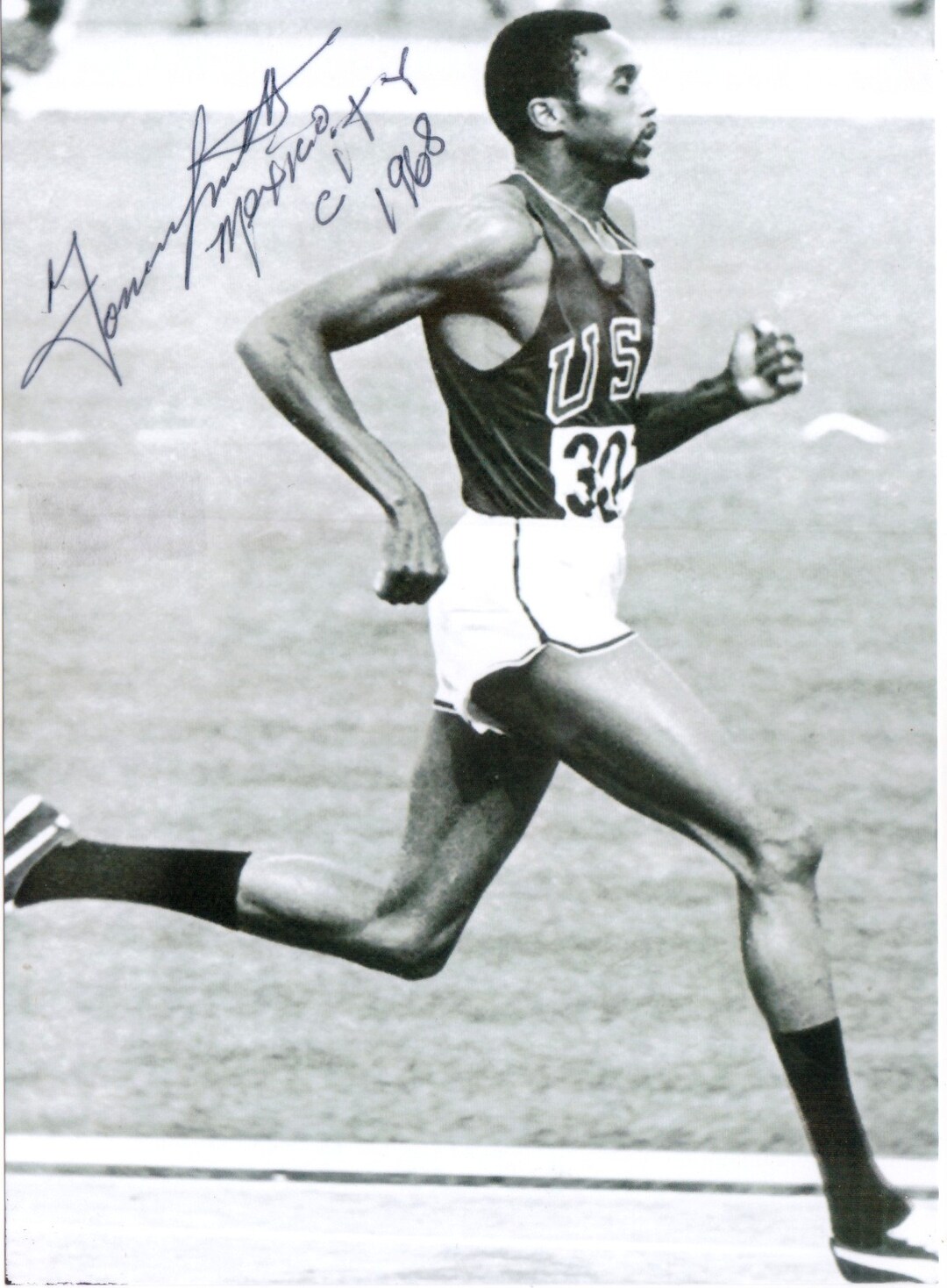 Very Rare Autograph Photo of Legendary Olympian Athlete Tommie Smith ...