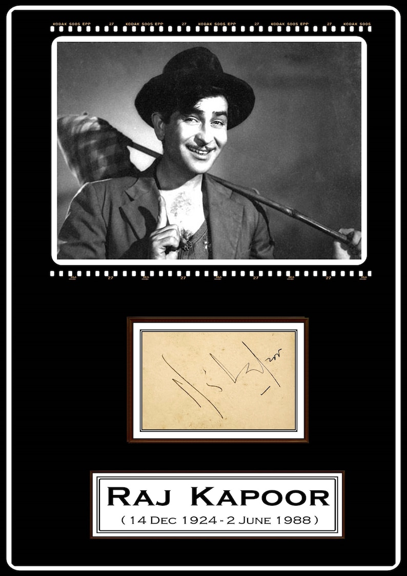 Buy Rare Gem: Autograph of Legendary Raj Kapoor's Signature - Bollywood ...