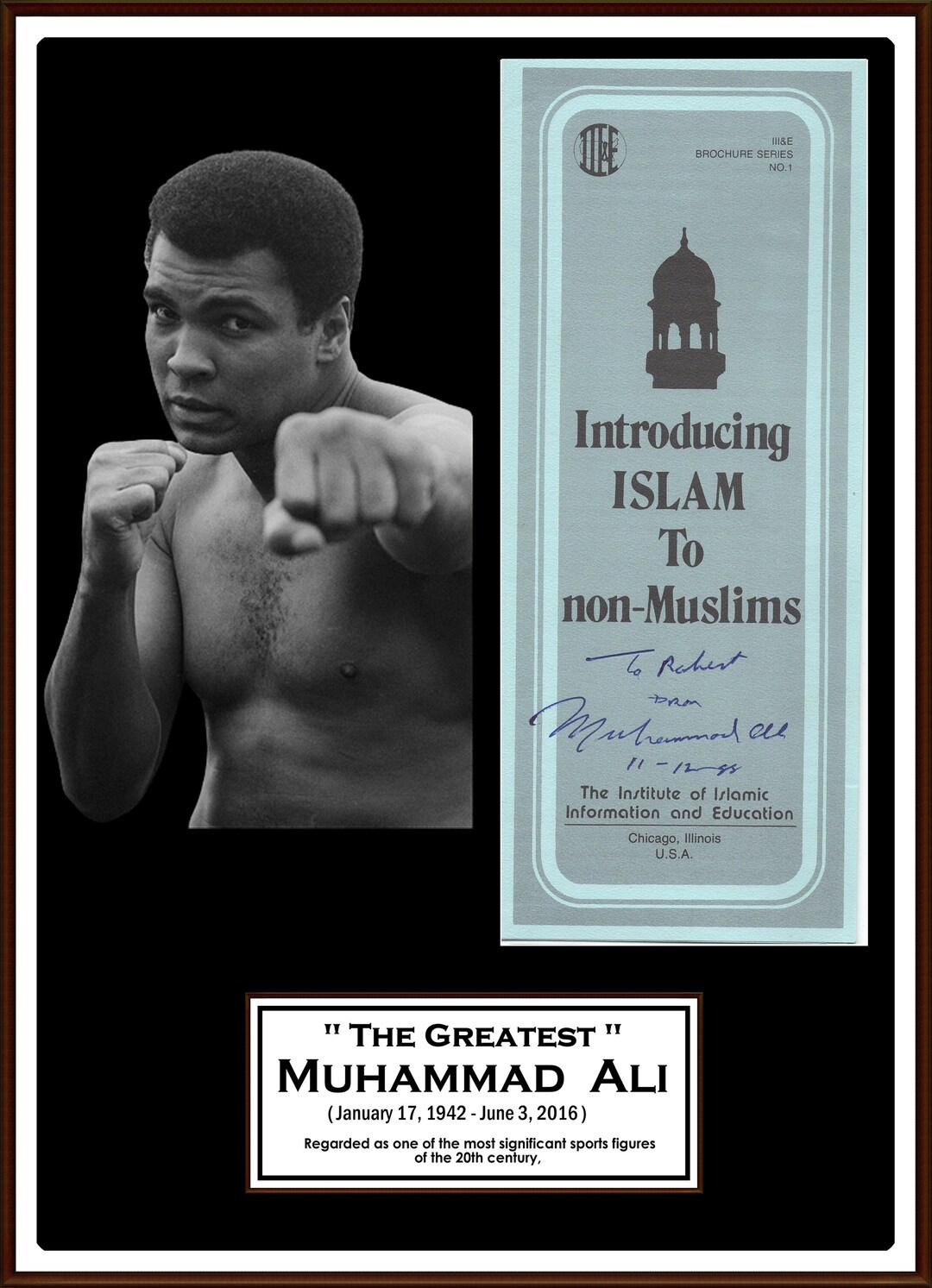 Very RARE Hand Signed Original Autograph of the Greatest Muhammad Ali ...