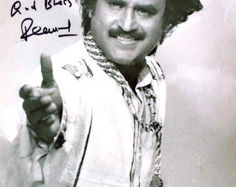 Hand-signed Rajnikanth Autograph Photo: "god Bless" Rare Collectible - Etsy