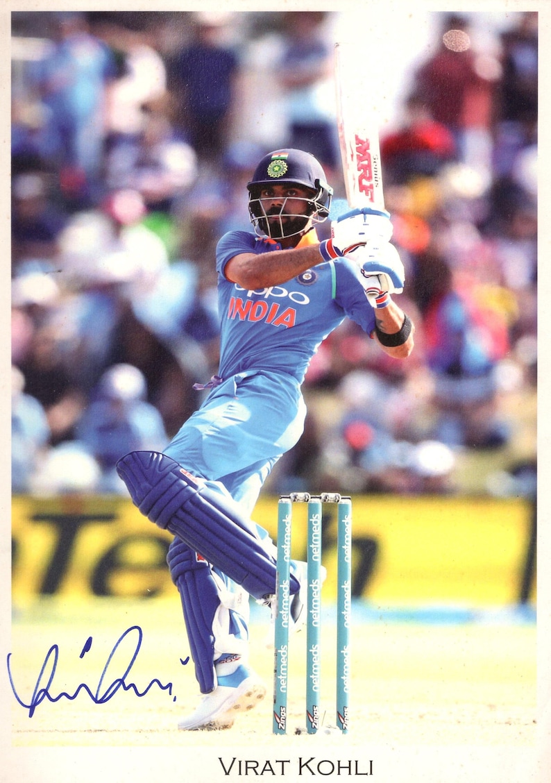Virat Kohli Autograph Photo: Hand-signed Cricket Memorabilia - Etsy