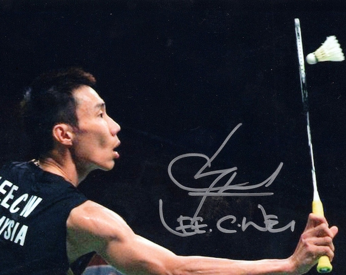 Super Rare Hand Signed Lee Chong Wei Original Autograph Photo Badminton ...