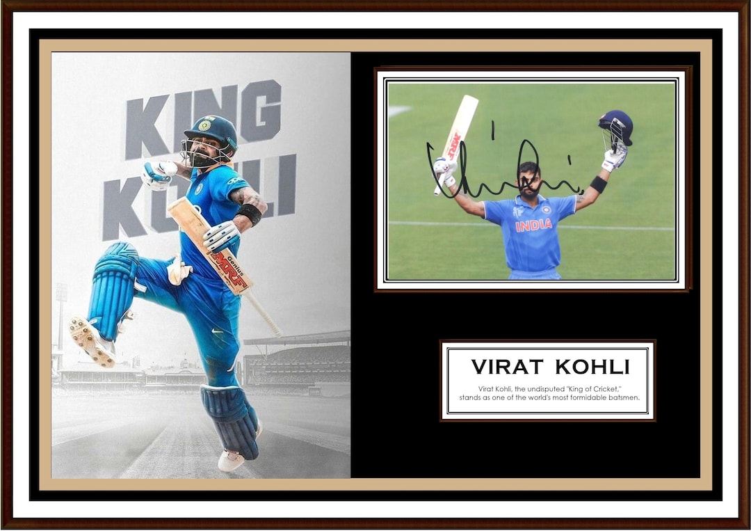 Virat Kohli Autograph Photo: Hand-signed Cricket Memorabilia - Etsy