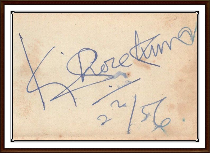Very Rare Vintage Original Autograph of Legendary Bollywood Playback ...