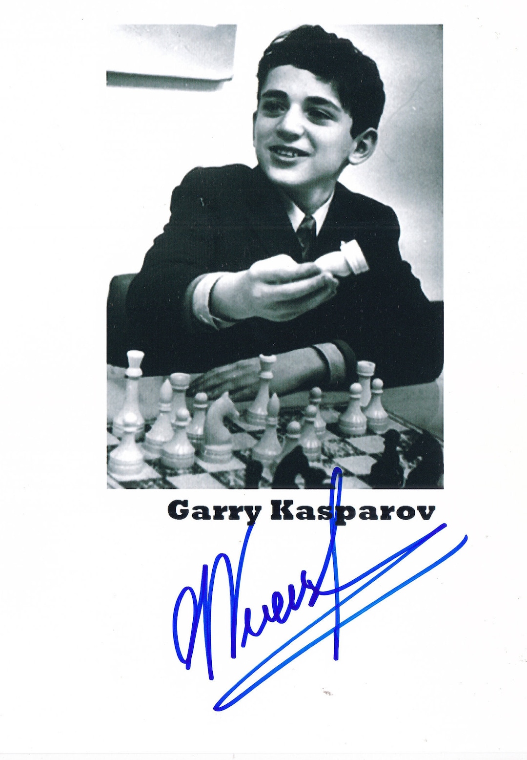 Hand Signed Autograph of Garry Kasparov Chess Grand Master - Etsy