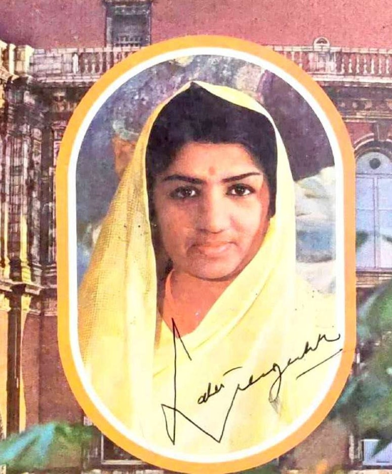 Very Rare Hand Signed Autograph Vinyl Record of Lata Mangeshkar Jee - Etsy