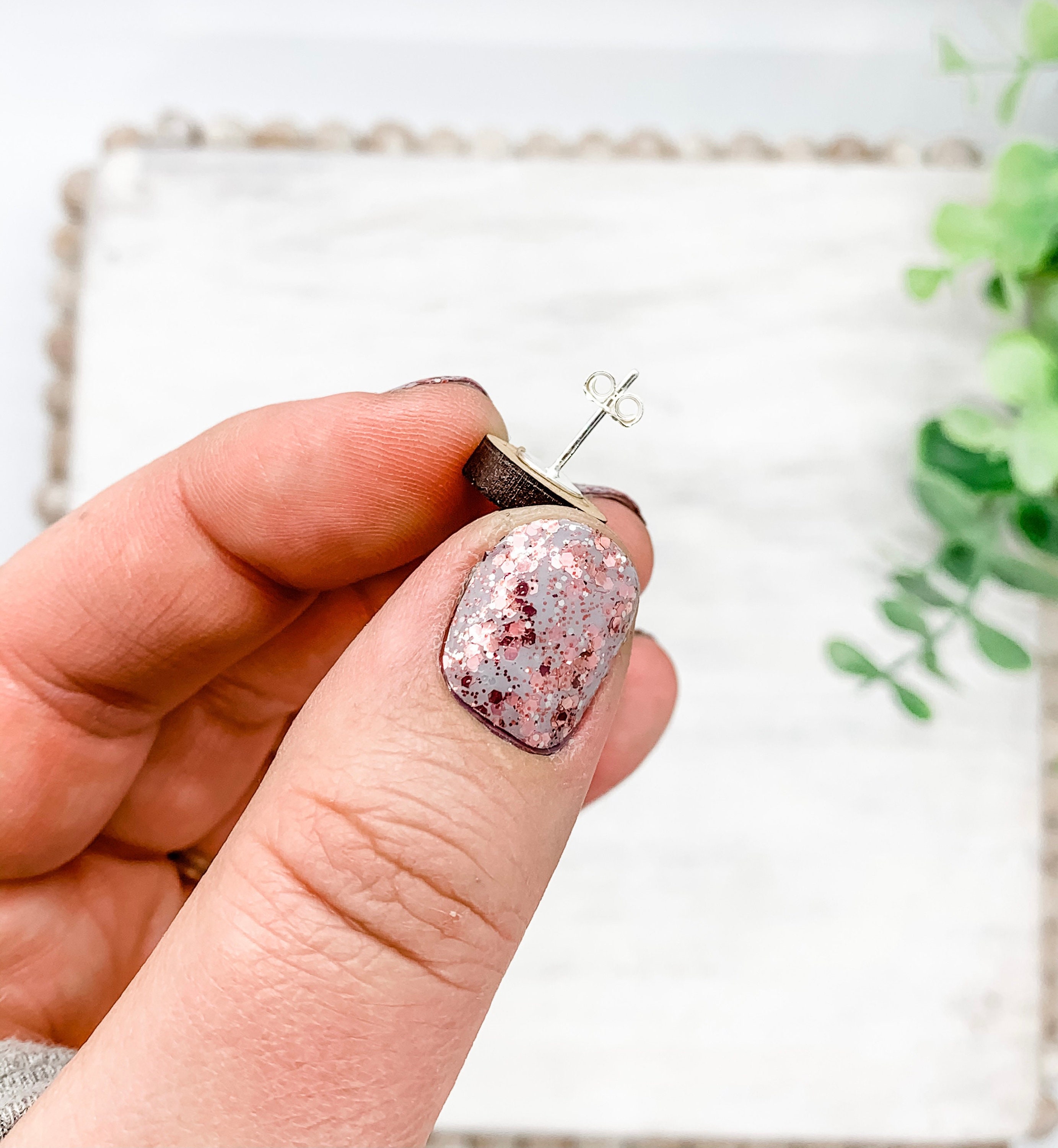 Laser Cut Crosshatch Wood Stud Earrings - Etsy
