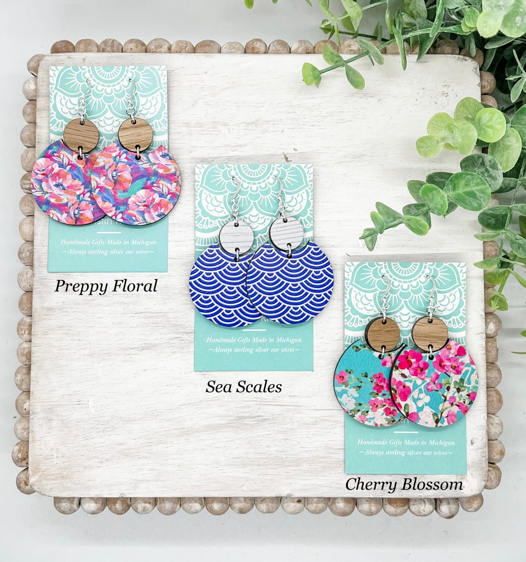 Laser Cut Spring Double Circle Wood Earrings - Etsy