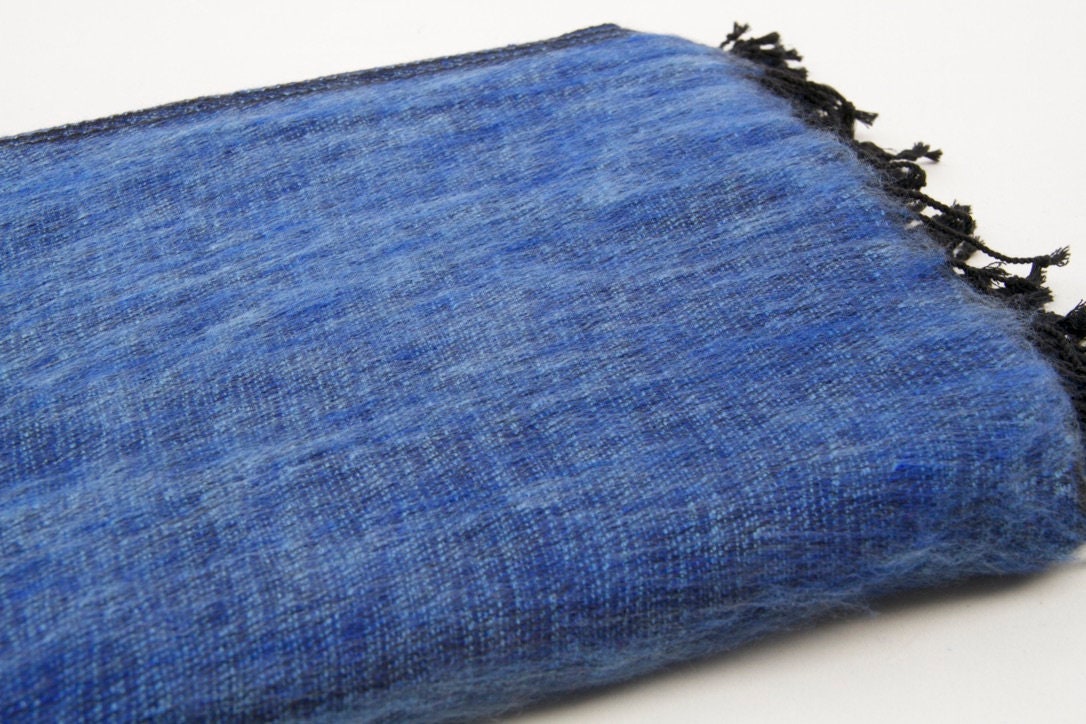 Yak Wool Blanket Throws Handmade Rug Nepal Soft Warm Blue - Etsy UK