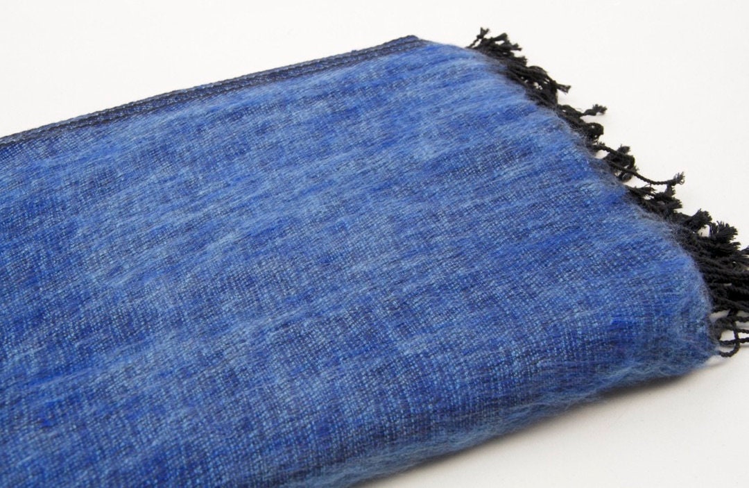 Yak Wool Blanket Throws Handmade Rug Nepal Soft Warm Blue - Etsy UK
