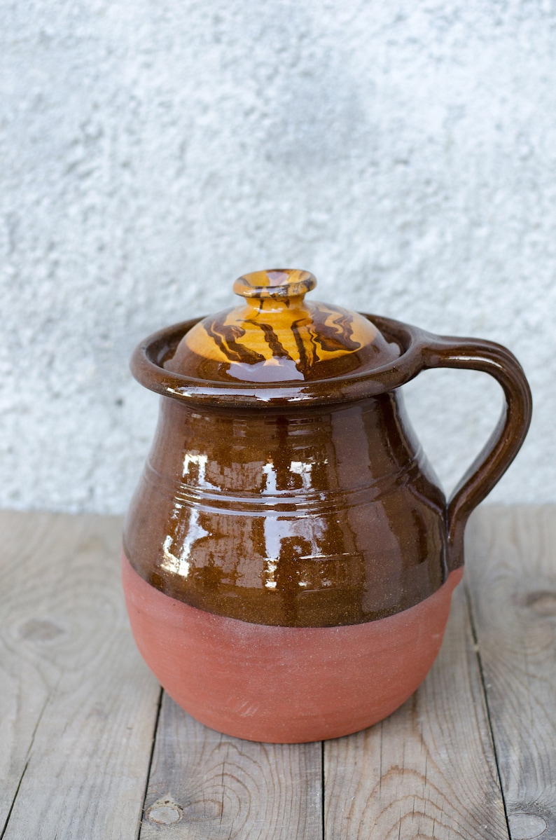 Clay Bean Pot 126 Fl Oz Cooking Clay Pot With Lid Ceramic - Etsy