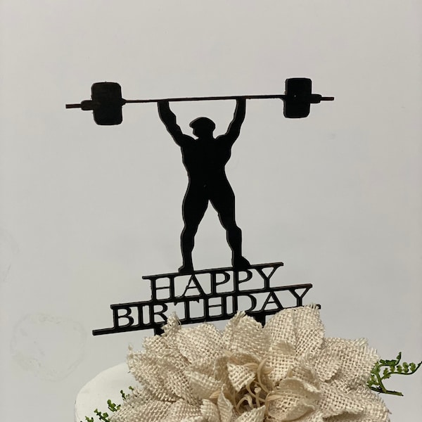 Barbell Cake Topper - Etsy