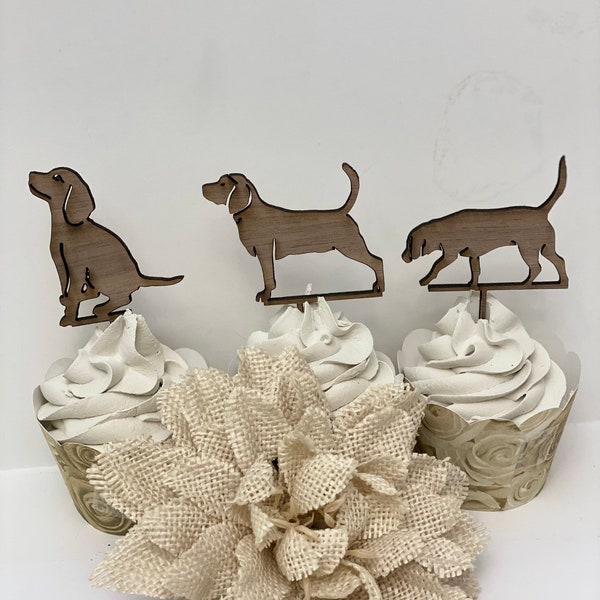Beagle Cupcake Toppers - Etsy