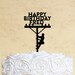 Lineman Cake Topper | Happy Birthday or Customized Text Cake Topper ...
