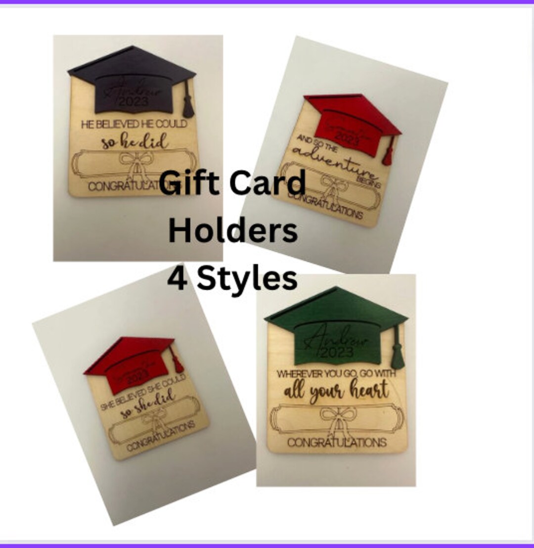 Graduation Gift Card Holder Personalized Holds a Gift Card Keepsake - Etsy