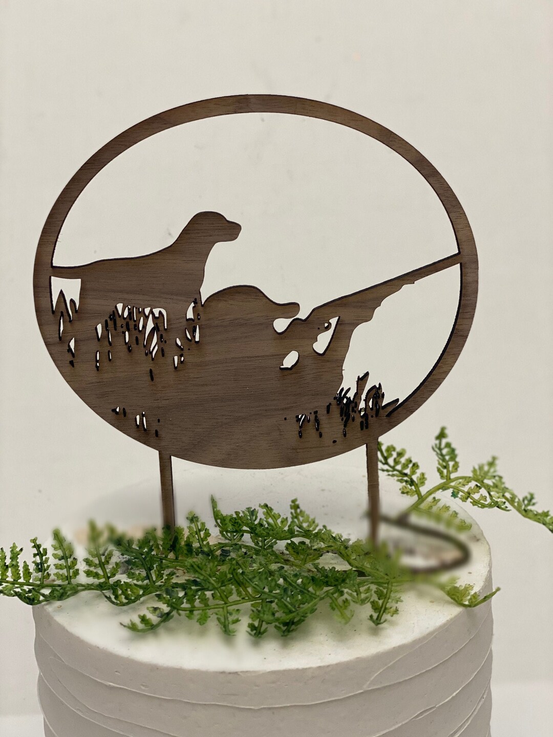 Cazador de patos con perro Labrador Novios Cake Topper / Hecho de ...
