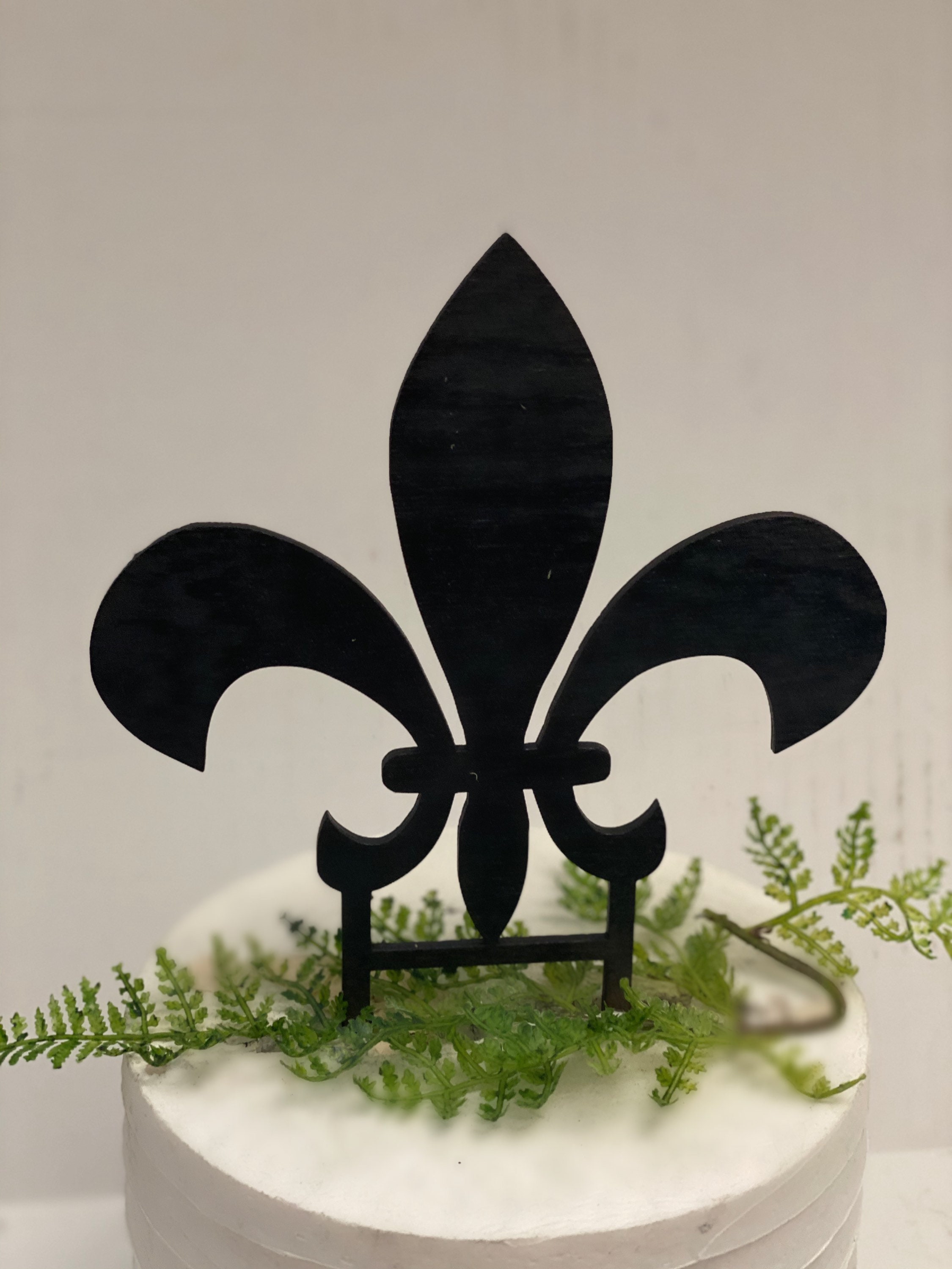 Fleur de Lis Cake Topper Made of Wood Wedding Hunting | Etsy