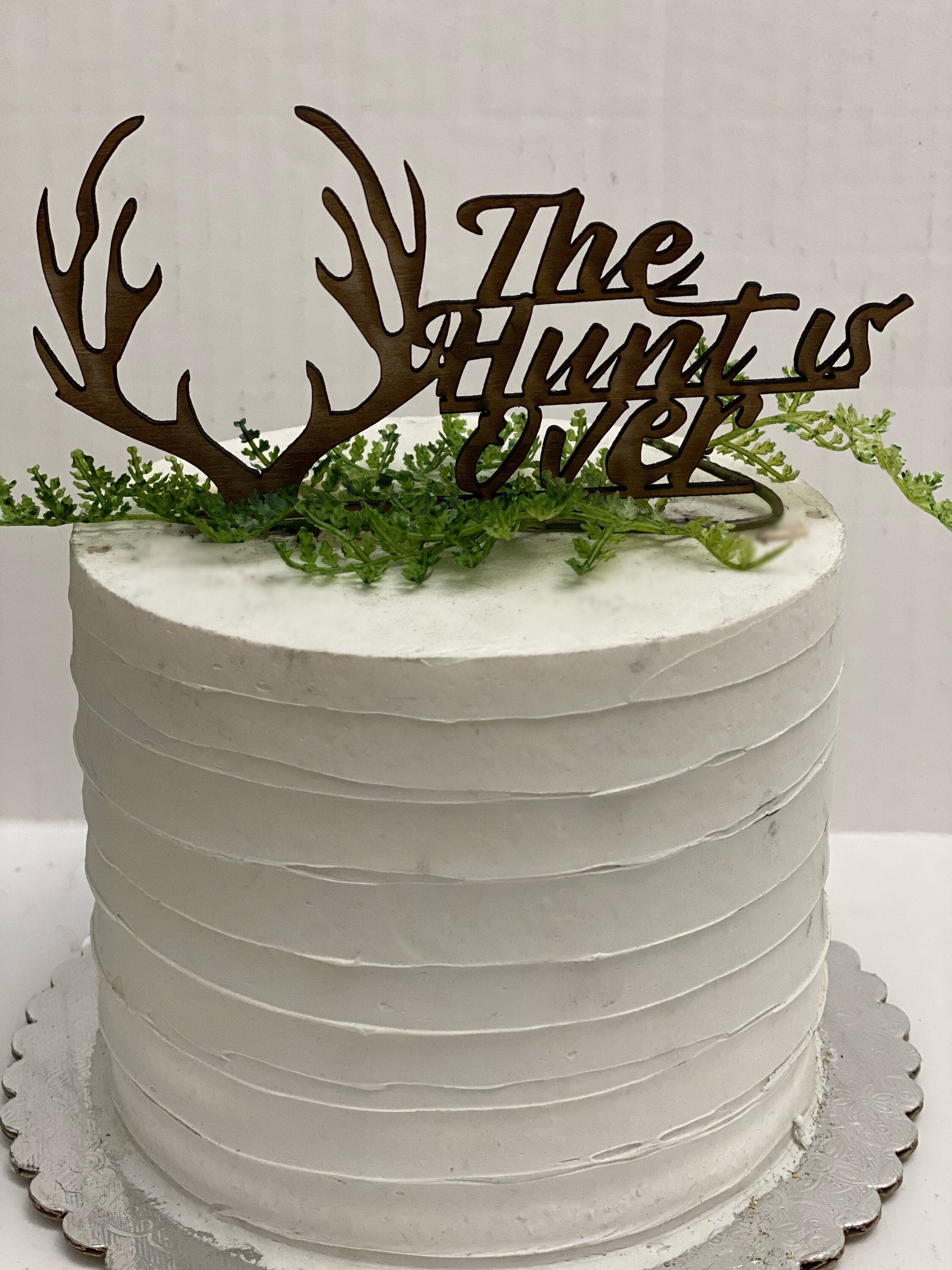 Grooms the Hunt is Over Cake Topper | | the Hunt is Over | Free ...