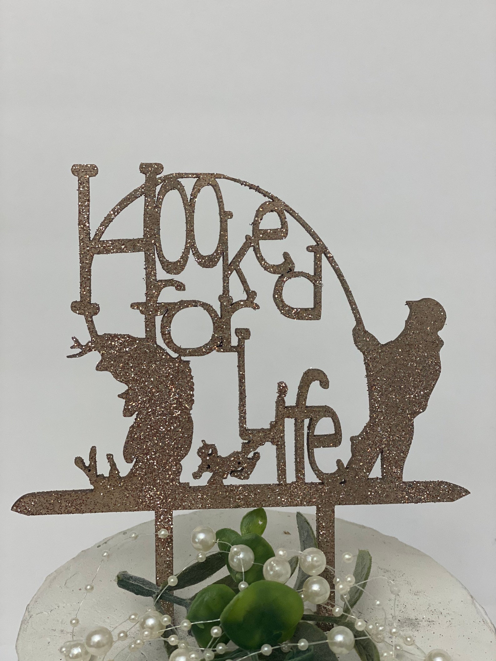 Fishing Cake Topper Made of Wood Customizable Many | Etsy