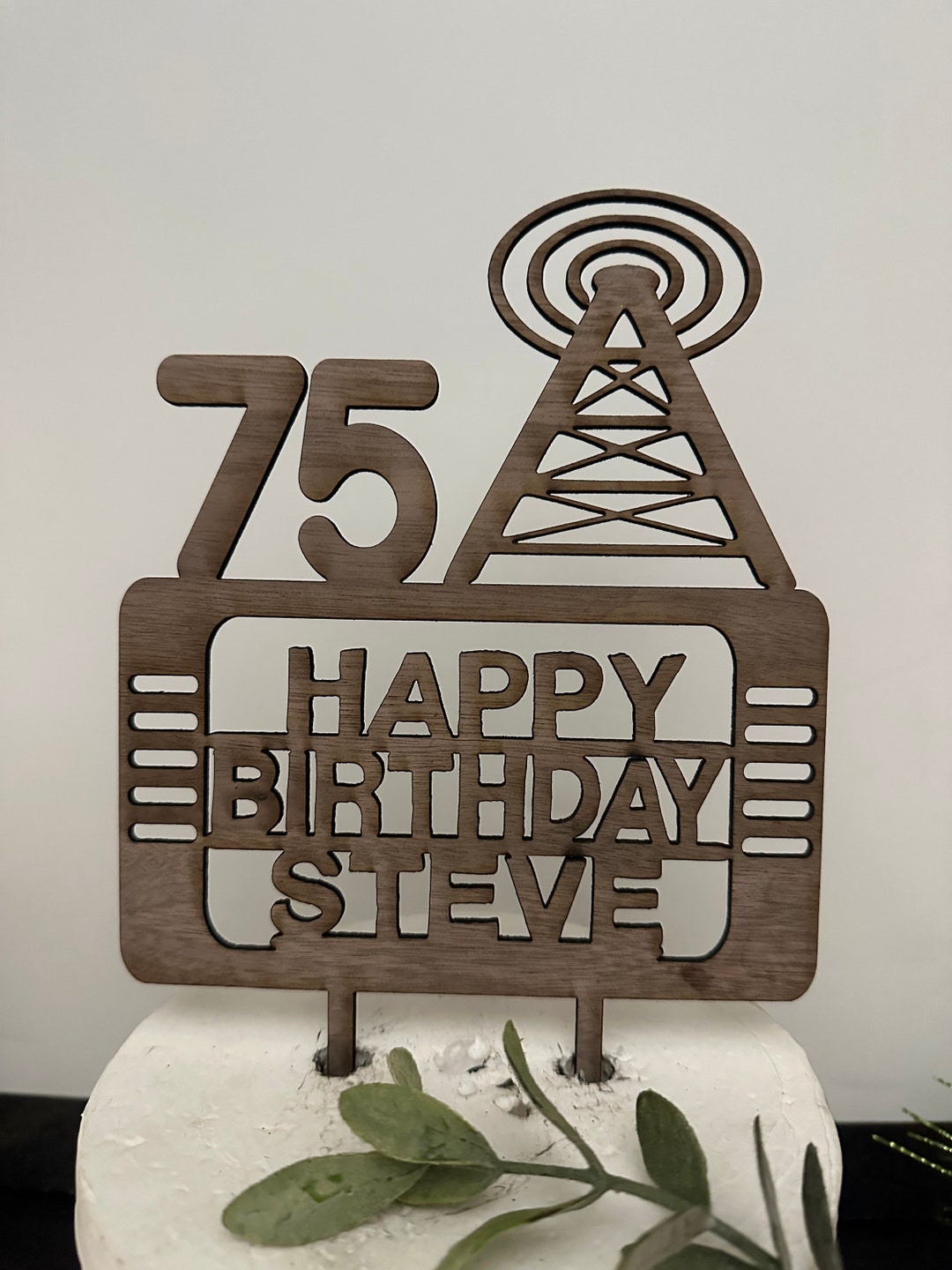 Ham Radio Operator Cake Topper | Customizable | Made of Wood | Many ...