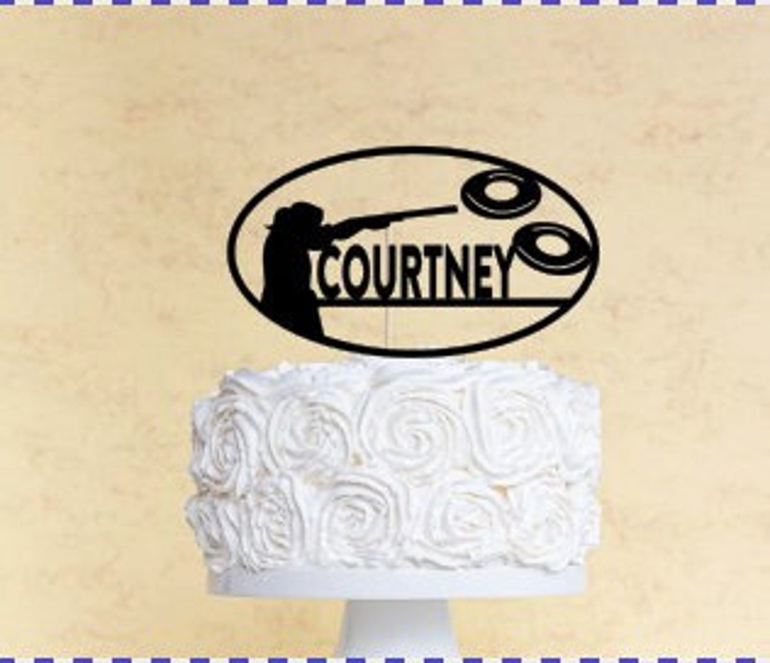 Girl With Shotgun Cake Topper Made of Wood Skeet Whizbang Trap Hunting ...