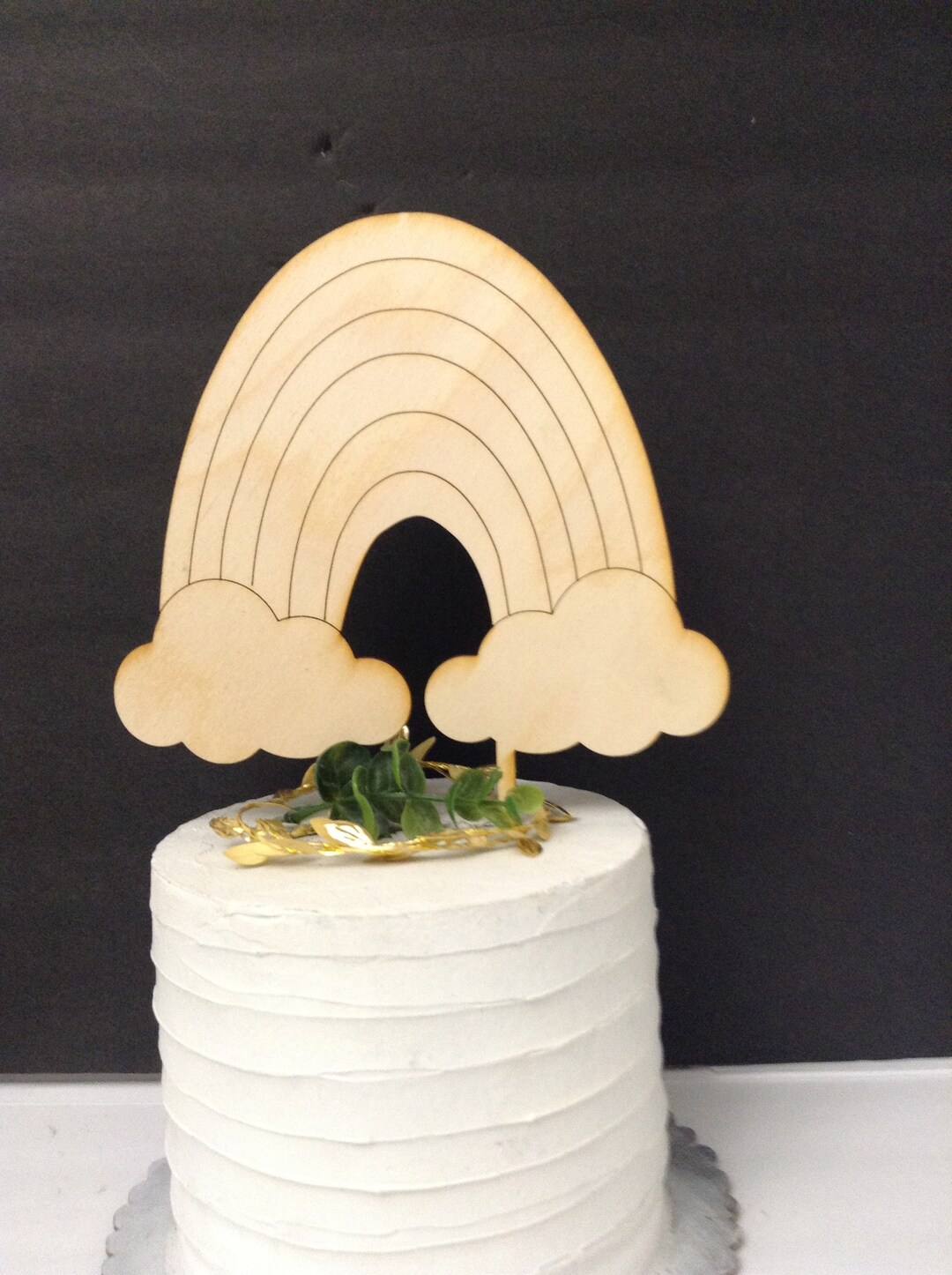 Baltic Rainbow Cake Topper | Made of Wood | Paintable or Leave as ...