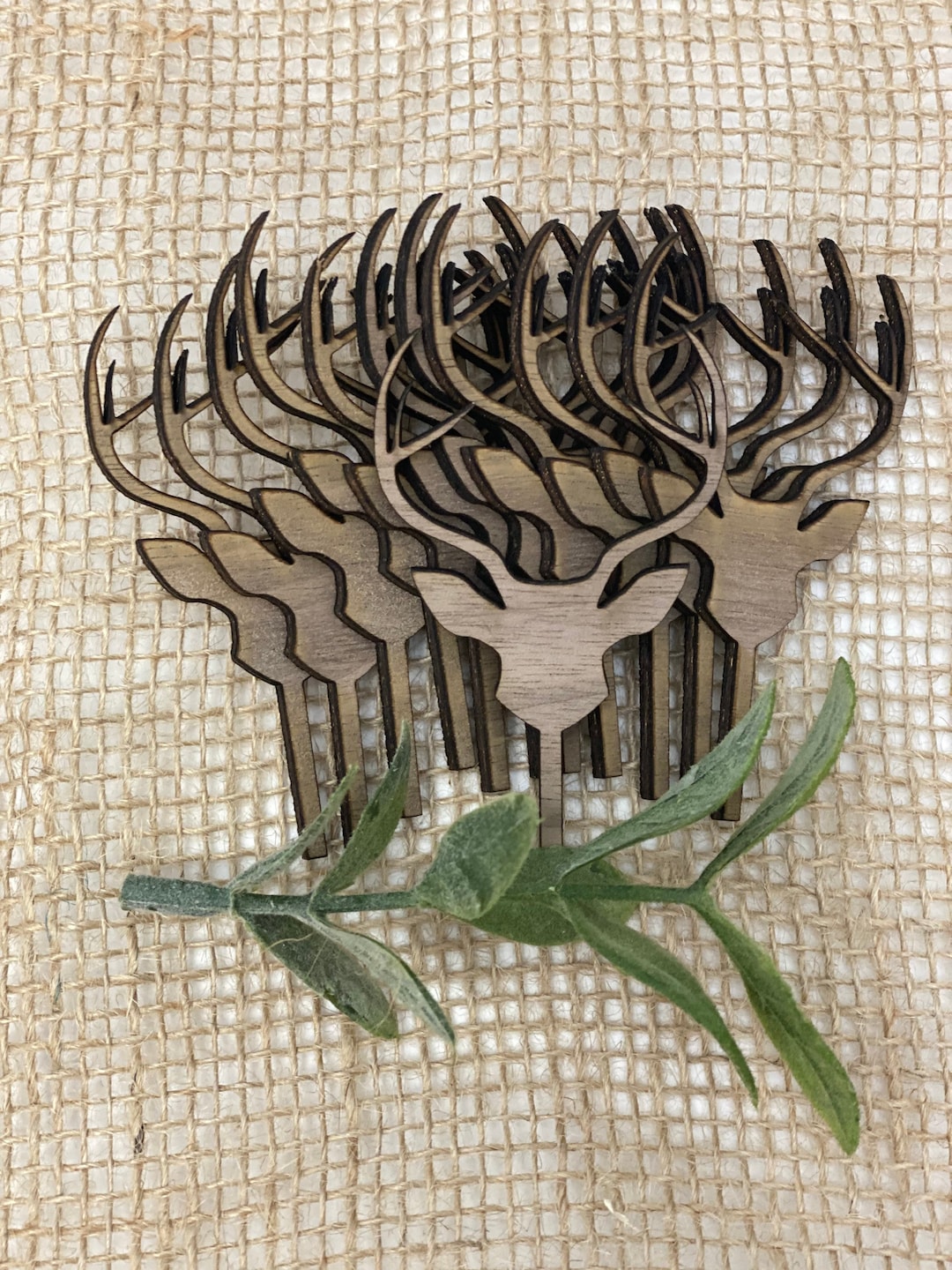 Deer Antler Wood Cupcake Toppers | Hunting Party Decor - Etsy