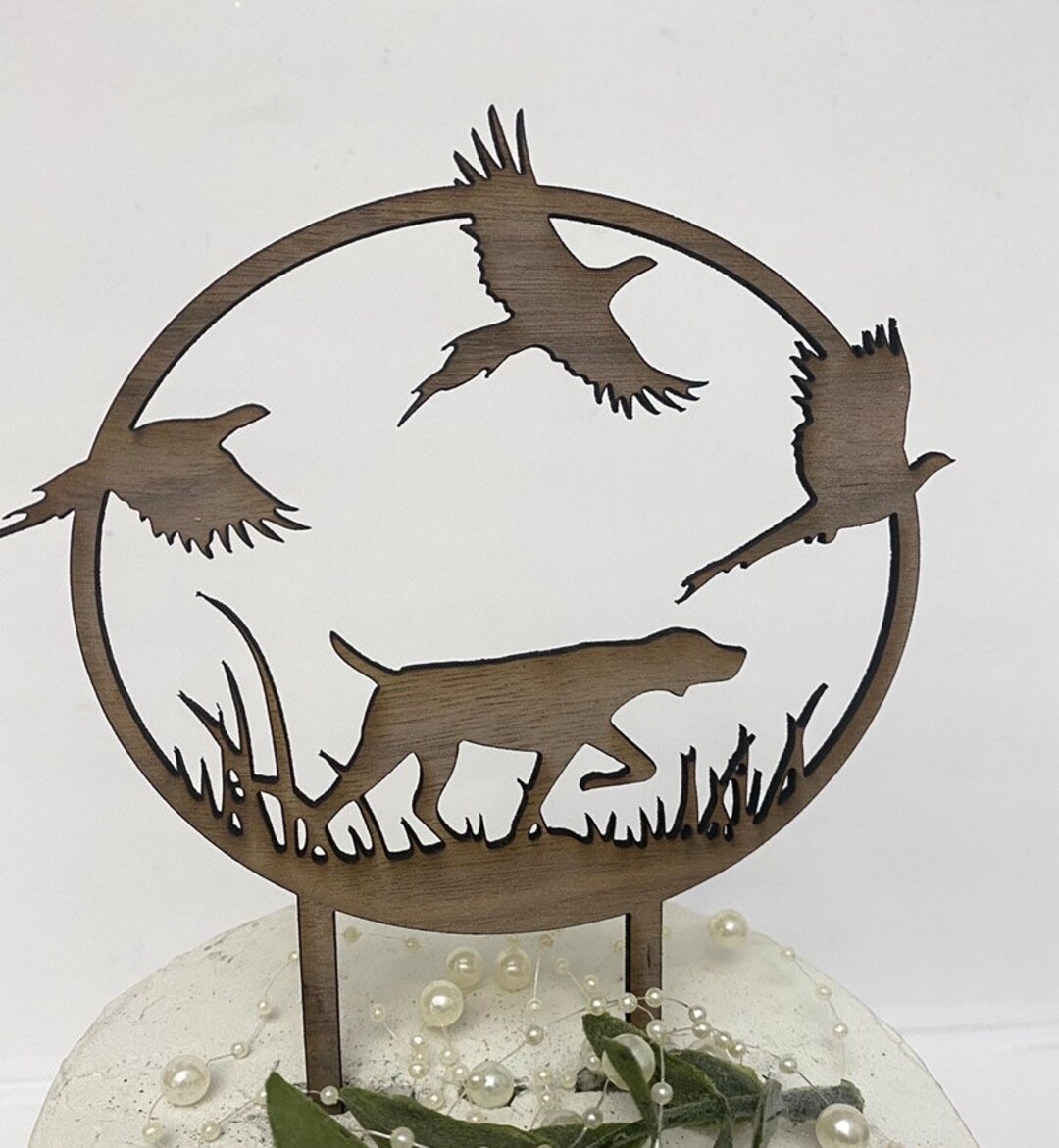 Pheasant With Labrador Dog Cake Topper| Pheasant Hunting Dog | Made of ...